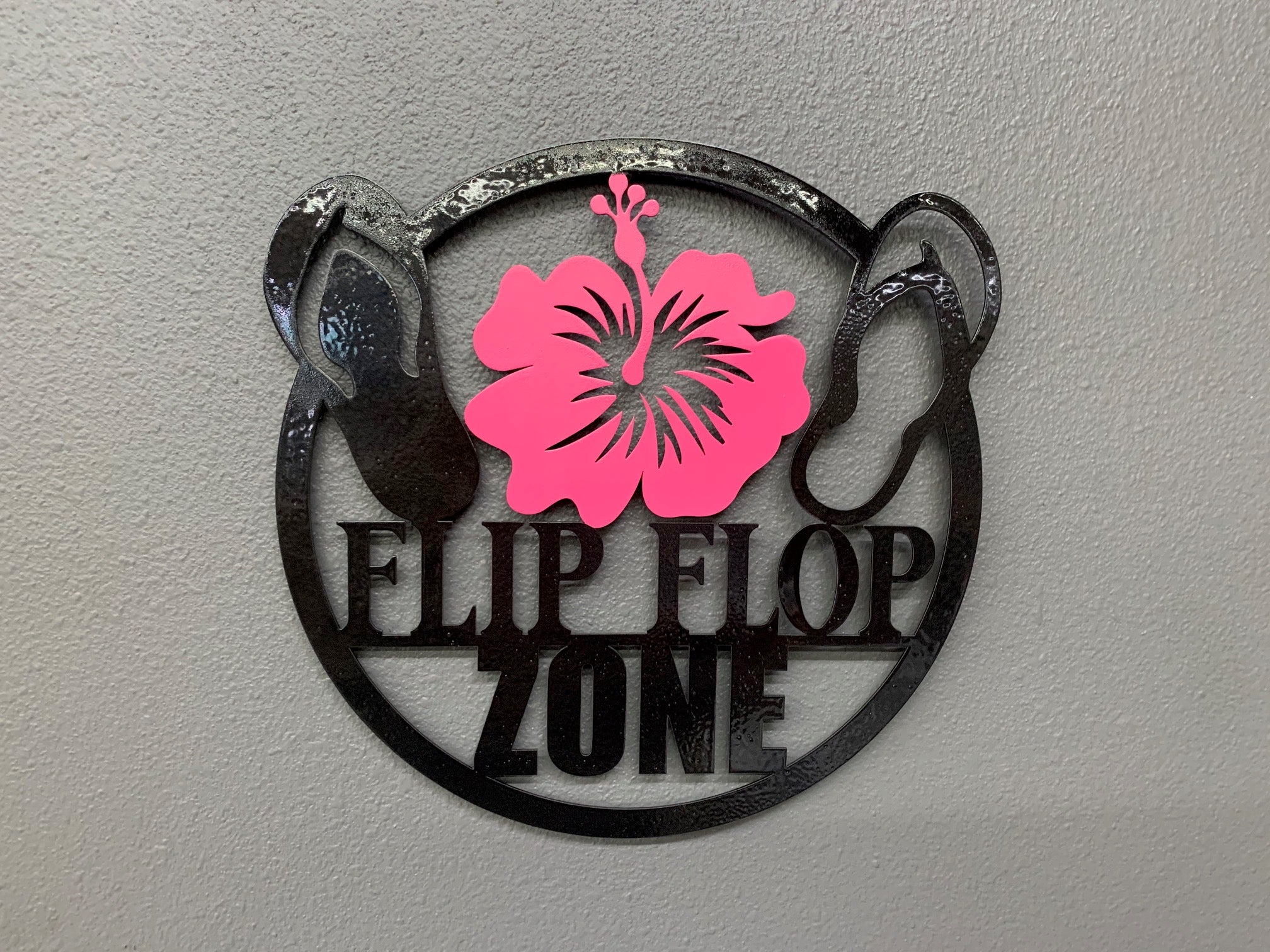 Flip Flop Zone Wall Sign – BK Metal Art